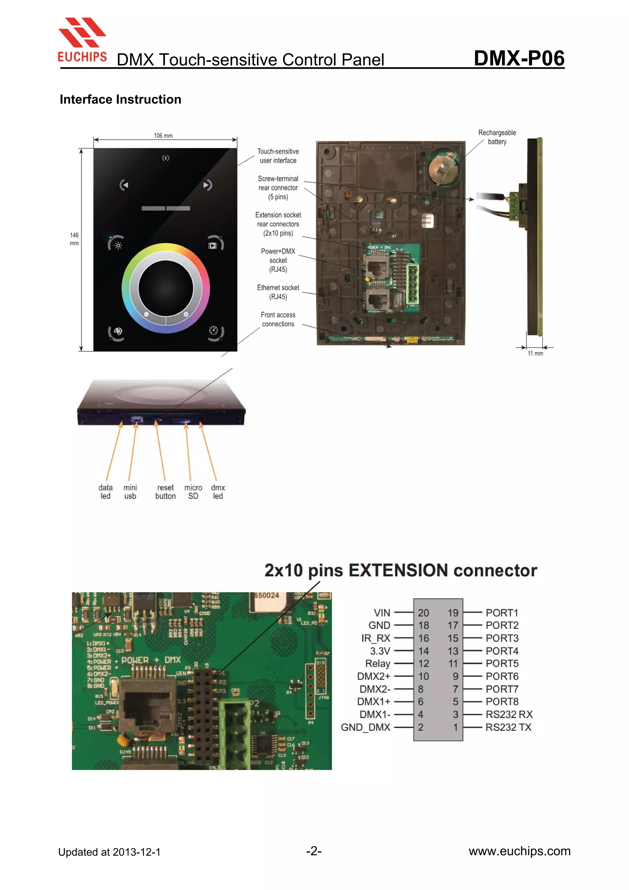 dmx touch panel controller | PDF