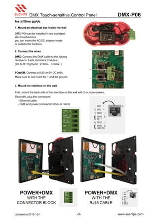 dmx touch panel controller | PDF