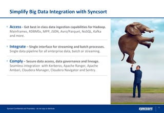 Simplifying Big Data Integration with Syncsort DMX and DMX-h | PDF