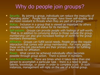 The Foundations of Group Behavior | PPT