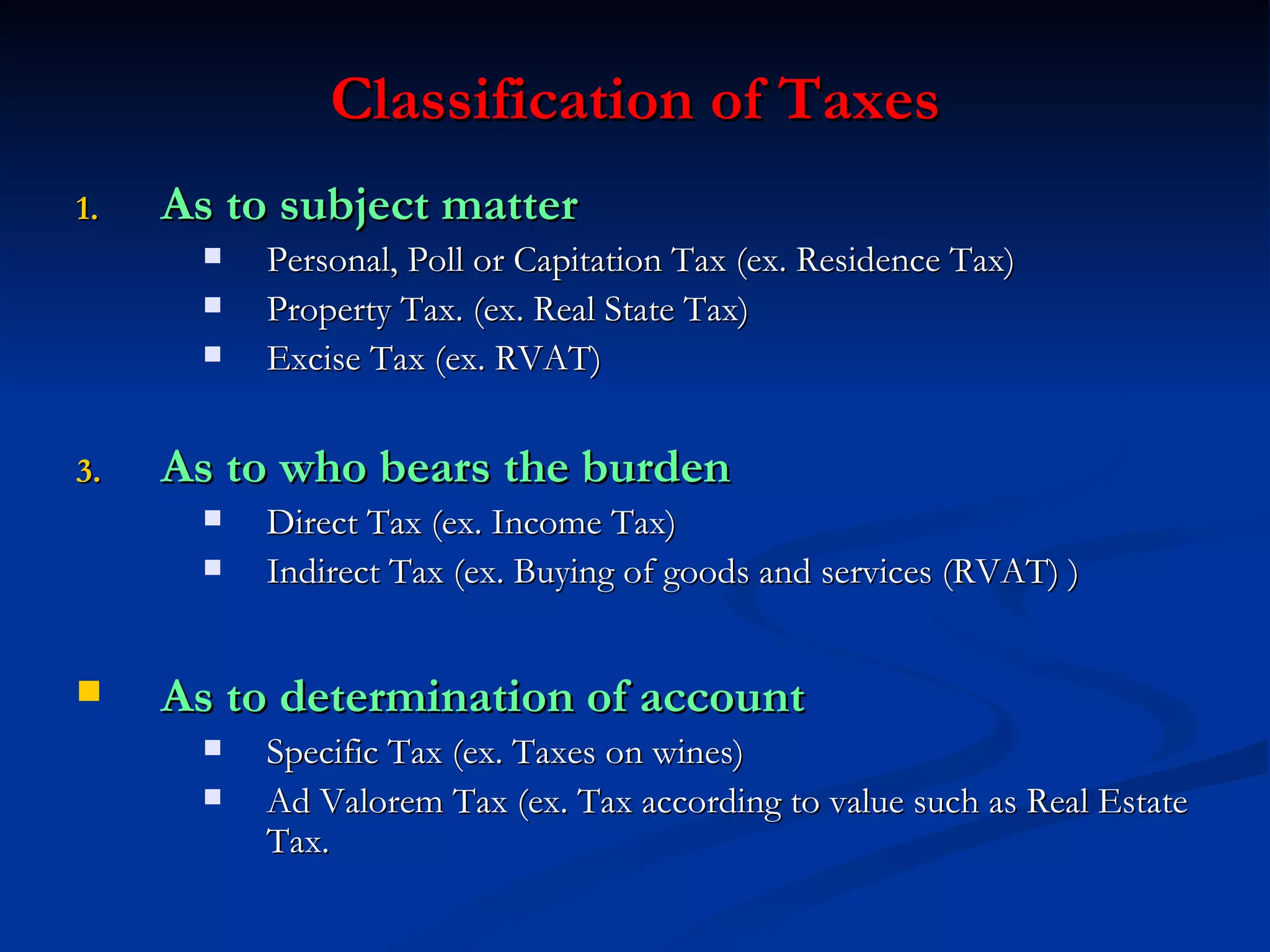 Concepts of Taxation | PPT