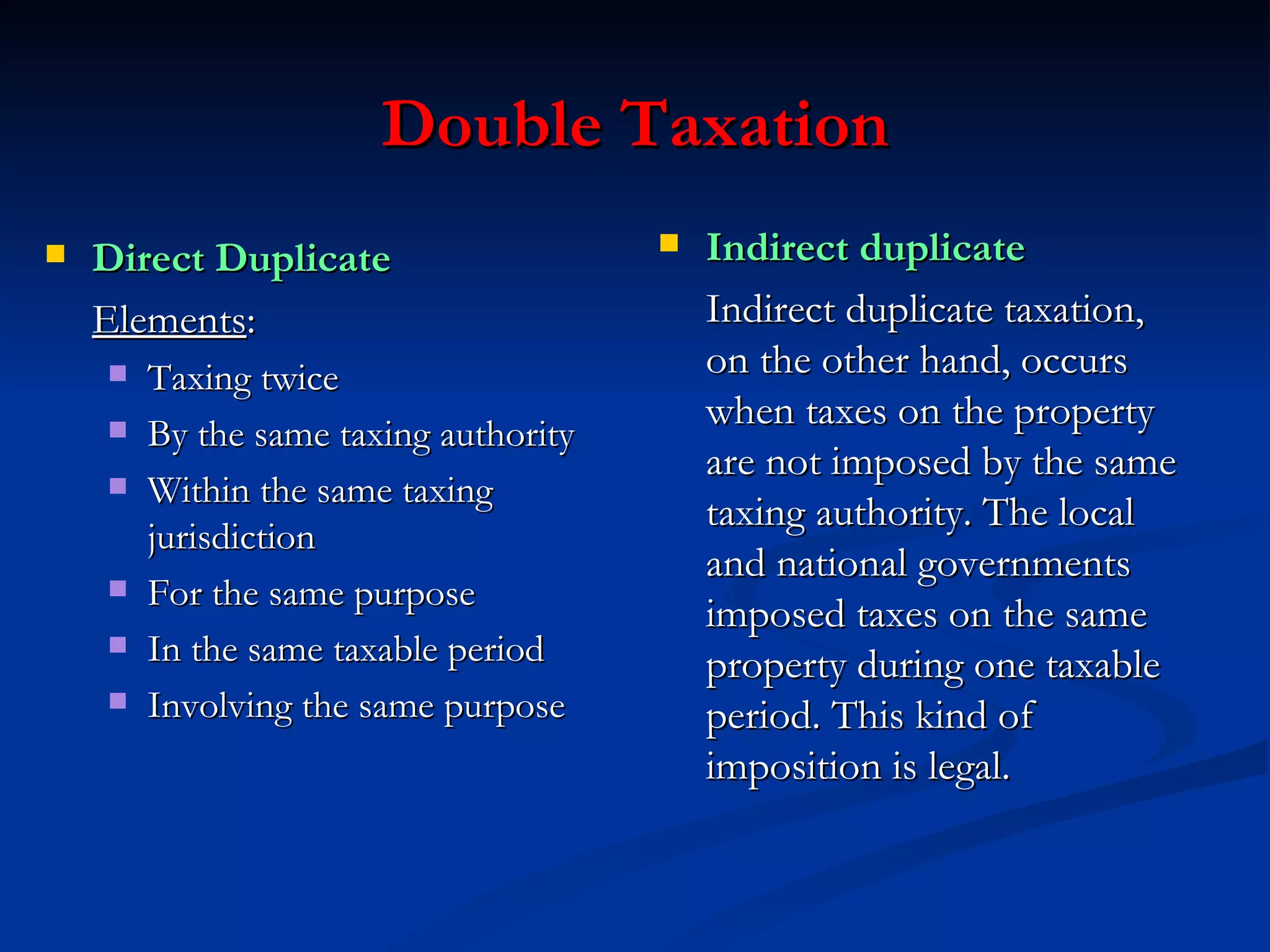 Concepts of Taxation | PPT