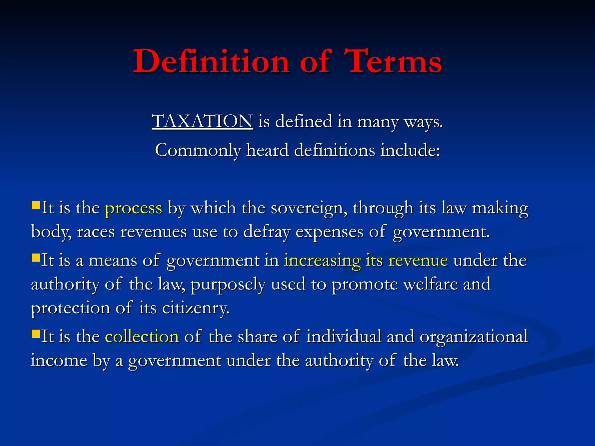 Concepts of Taxation | PPT