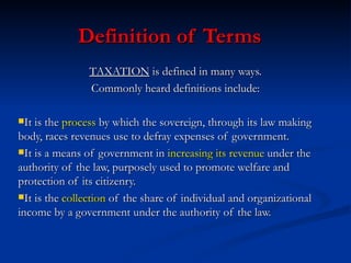 Concepts of Taxation | PPT
