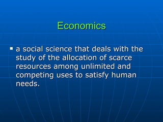 What Is Economics? | PPT