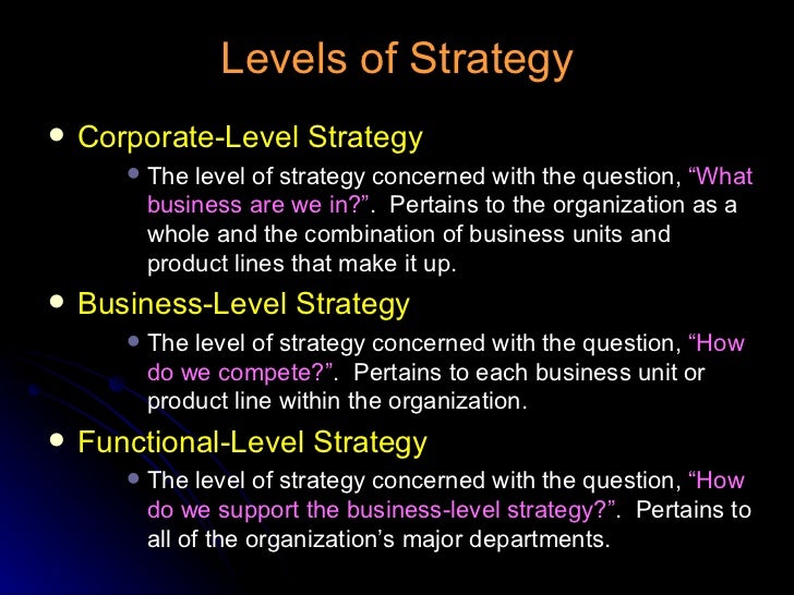 Strategy Formulation And Implementation
