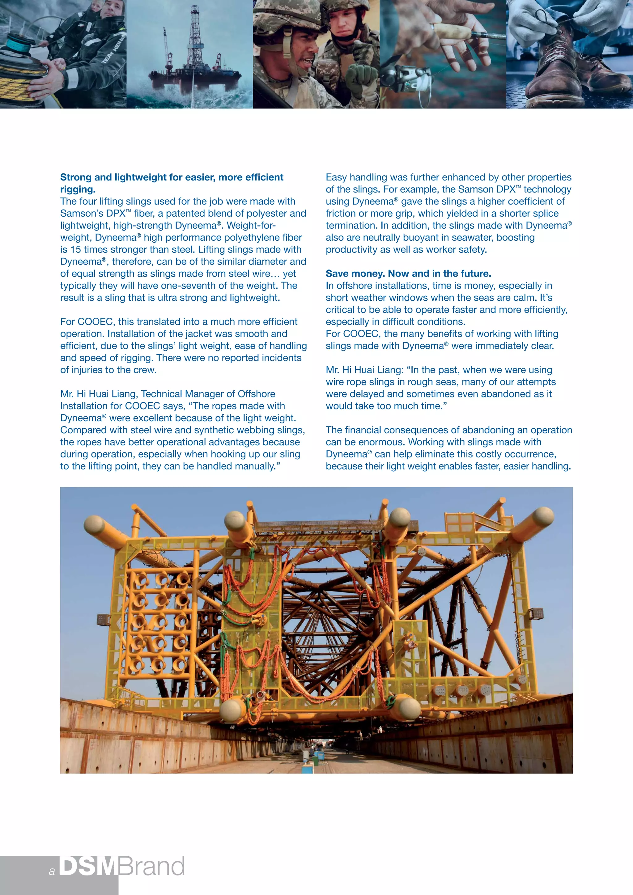 Offshore lifting slings made with Dyneema® | PDF