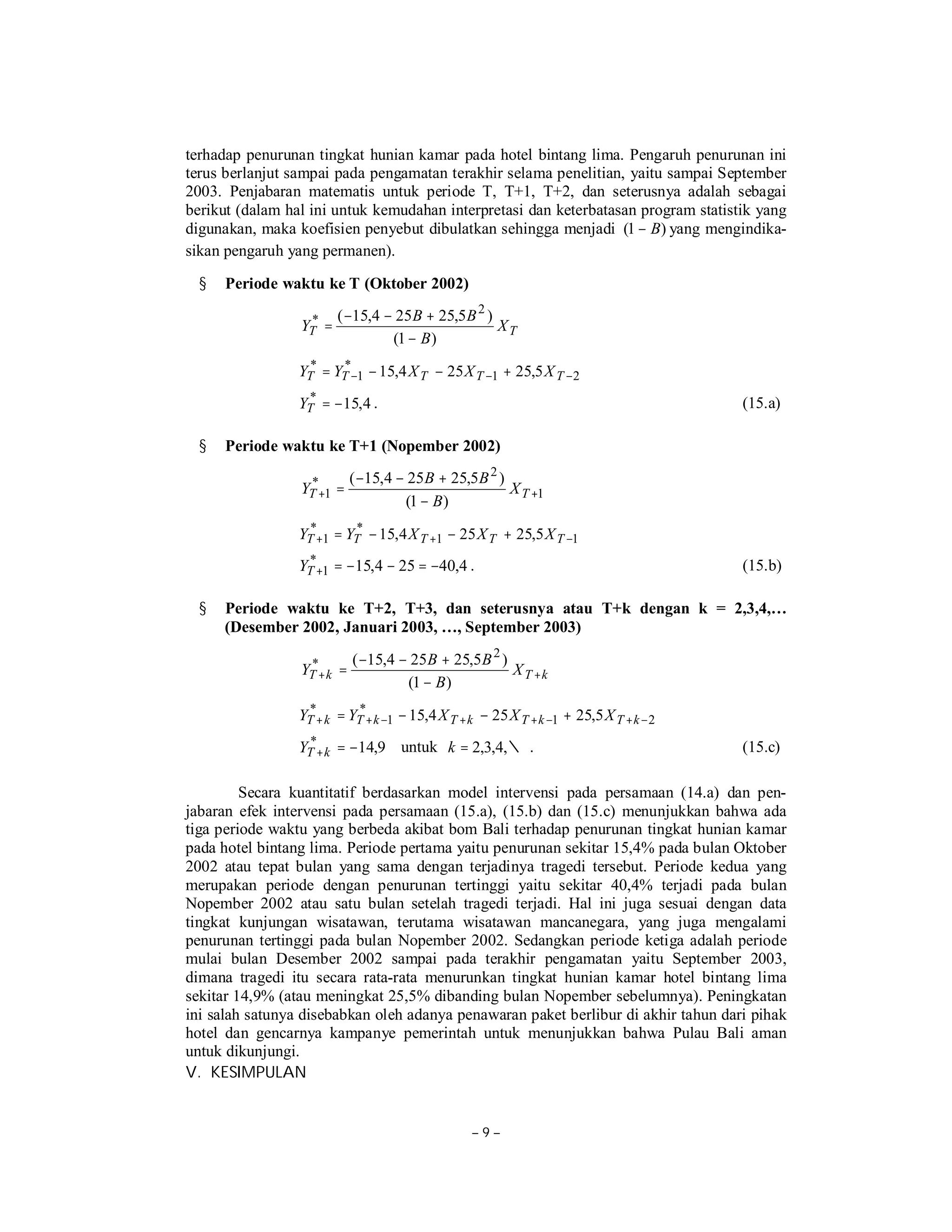 Jurnal Time Series Model Intervensi | PDF