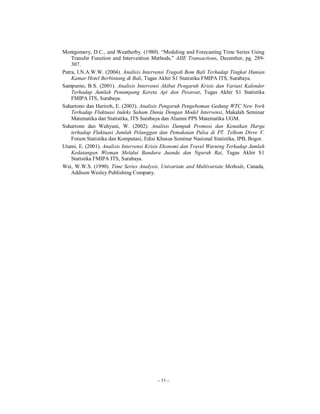 Jurnal Time Series Model Intervensi | PDF