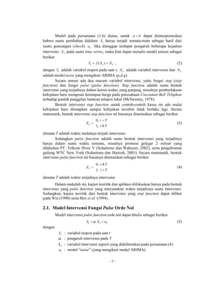 Jurnal Time Series Model Intervensi | PDF