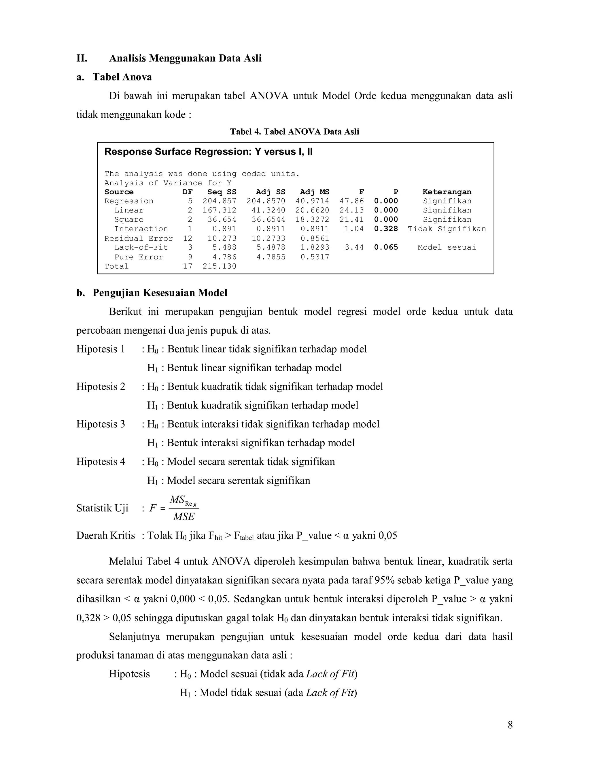 Metode Respon Surface | PDF