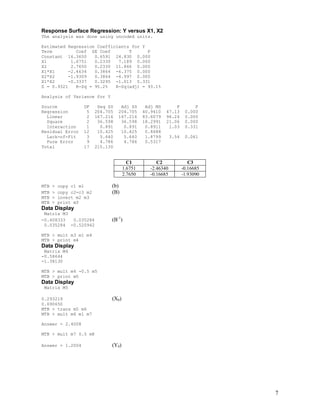 Metode Respon Surface | PDF