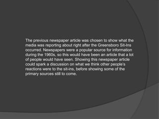 Greensboro Sit-Ins | PPTX