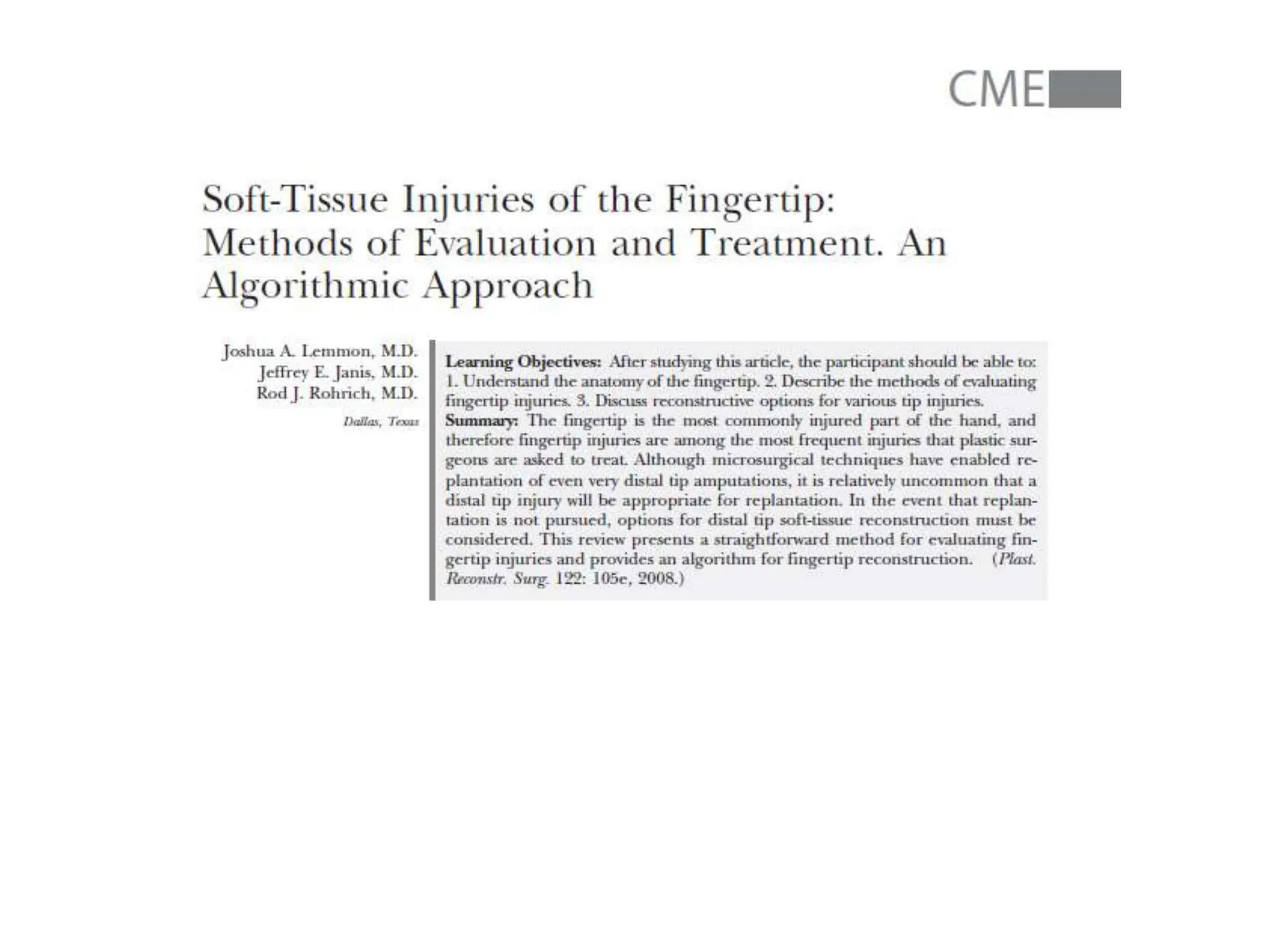 Fingertip injuries surgical management 1 | PPT