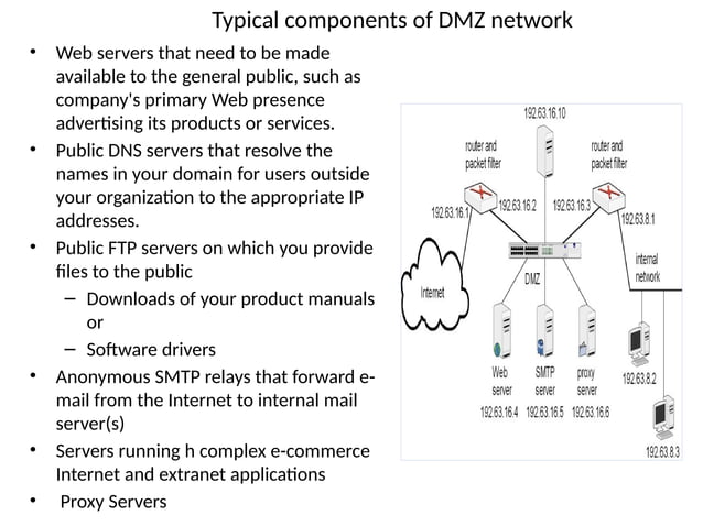 Demilitarized Zone (DMZ) in computer networking | PPT