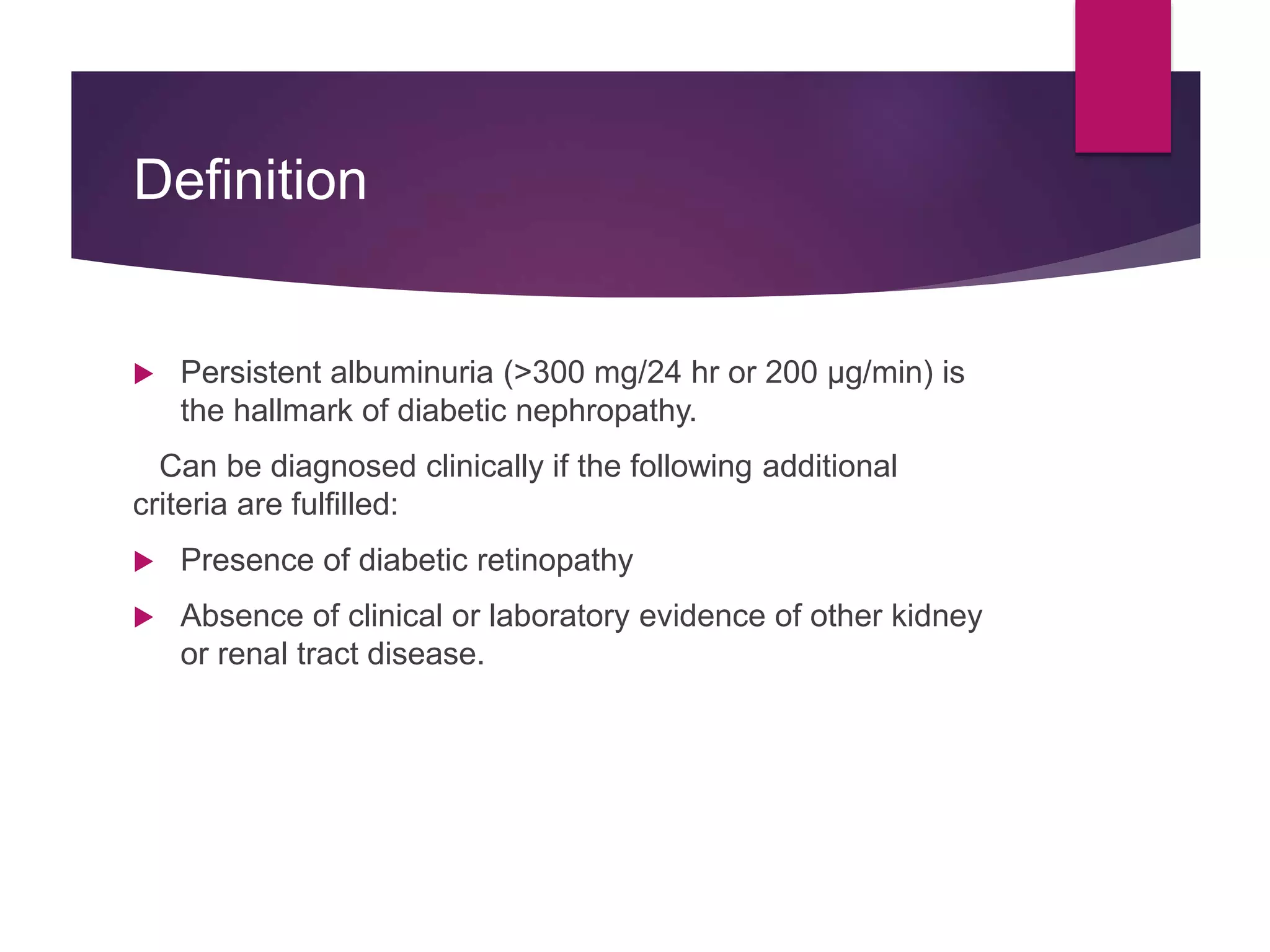Diabetic nephropathy | PPTX