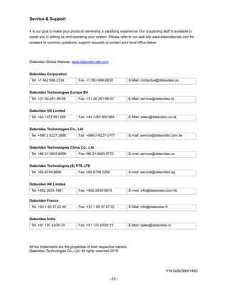 Datavideo DN-700 1U rackmoutable Hard Drive Recorder | PDF