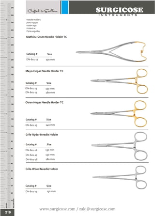 NEEDLE HOLDERS [SURGICOSE PAKISTAN] | PDF