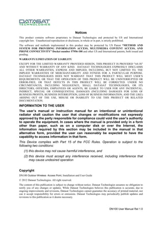Dn100 user-manual-1763462 | PDF