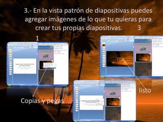 como configurar vista patron de diapositivas? | PPTX