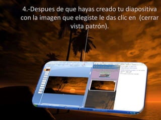 como configurar vista patron de diapositivas? | PPTX