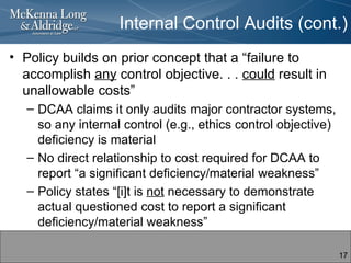 Recent Trends in Government Contract Cost Recovery and DCAA Audit ...