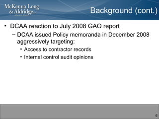 Recent Trends in Government Contract Cost Recovery and DCAA Audit ...