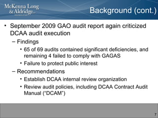 Recent Trends in Government Contract Cost Recovery and DCAA Audit ...