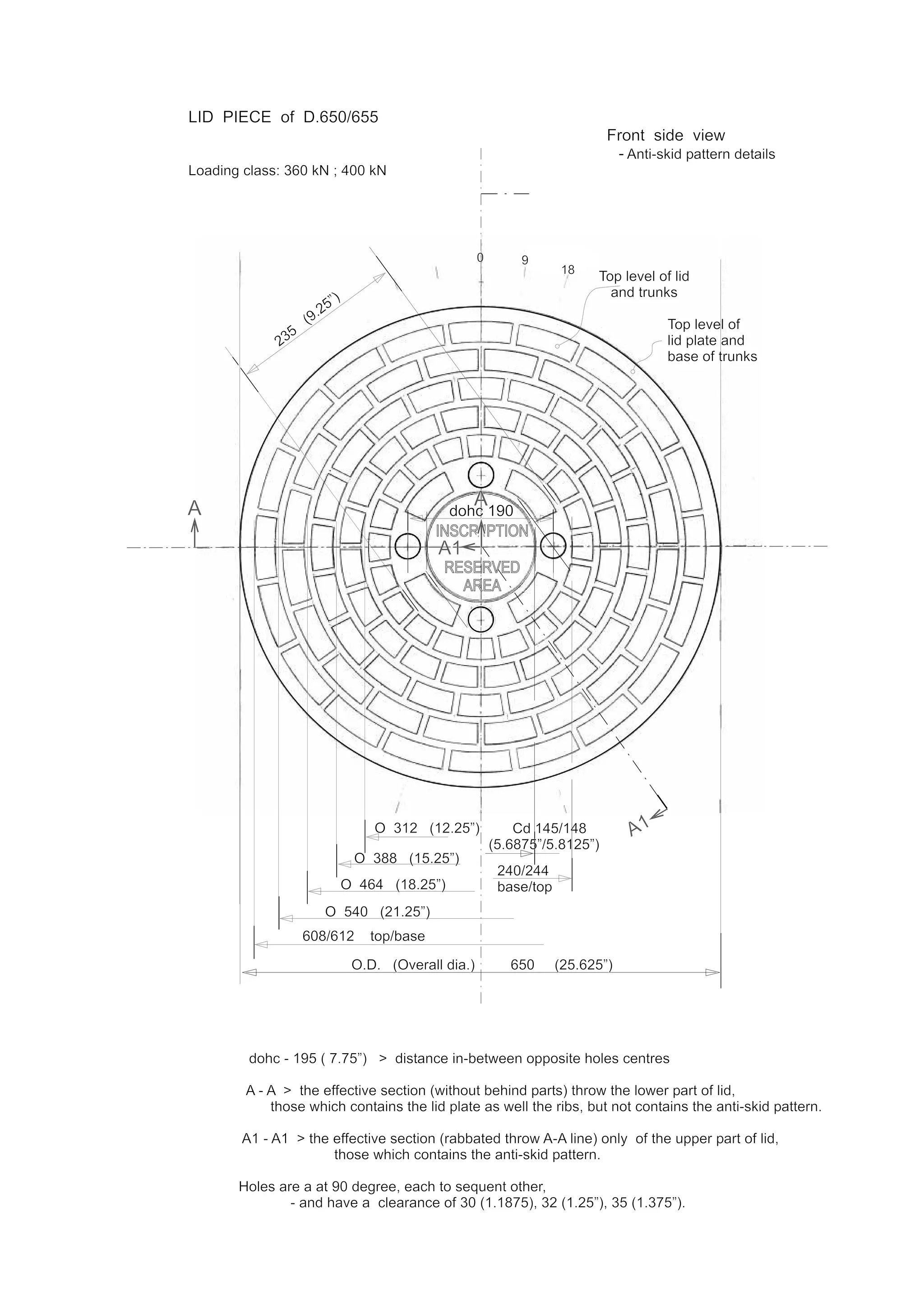 DN650 - Ductile Iron Manhole Cover D400 400kN - 600 mm | PDF