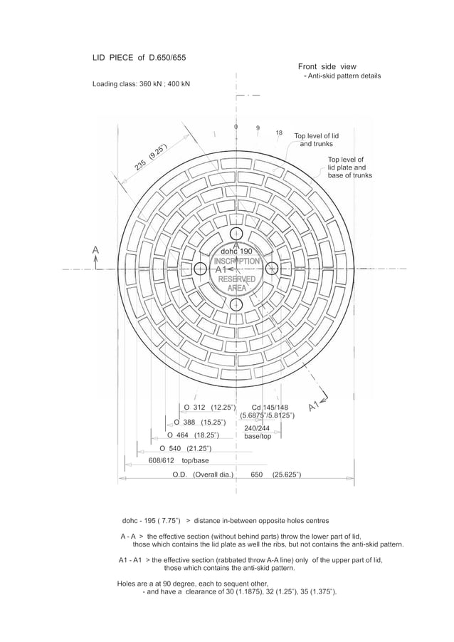 DN650 - Ductile Iron Manhole Cover D400 400kN - 600 mm | PDF