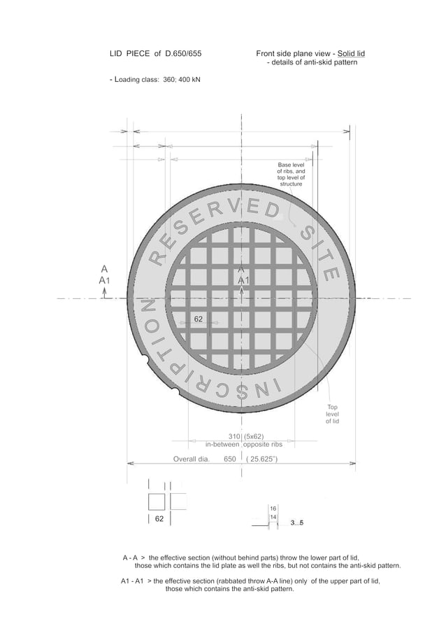 DN650 - Ductile Iron Manhole Cover D400 400kN - 600 mm | PDF