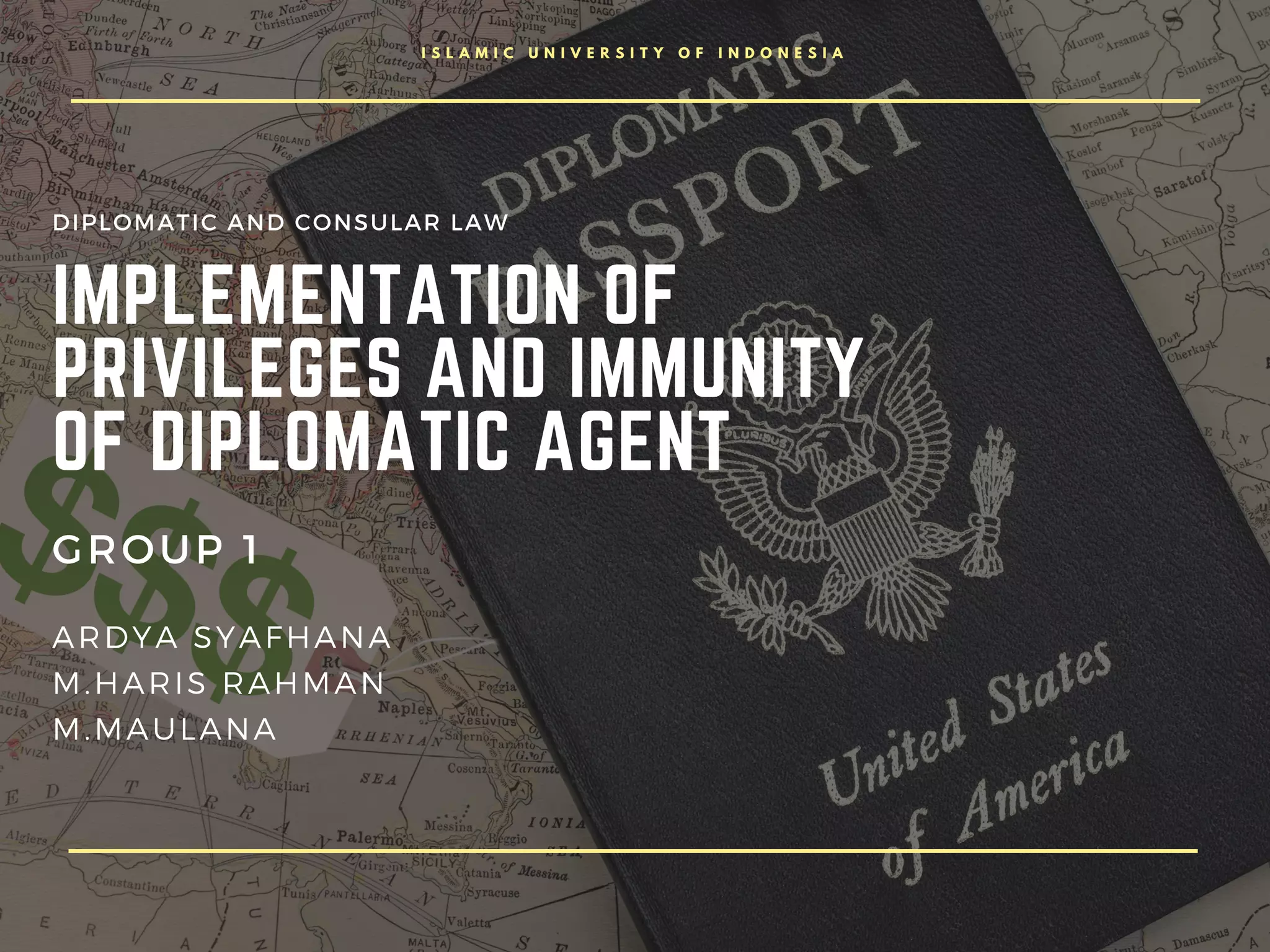 Implementation of Privileges and immunity of diplomatic agent | PPT