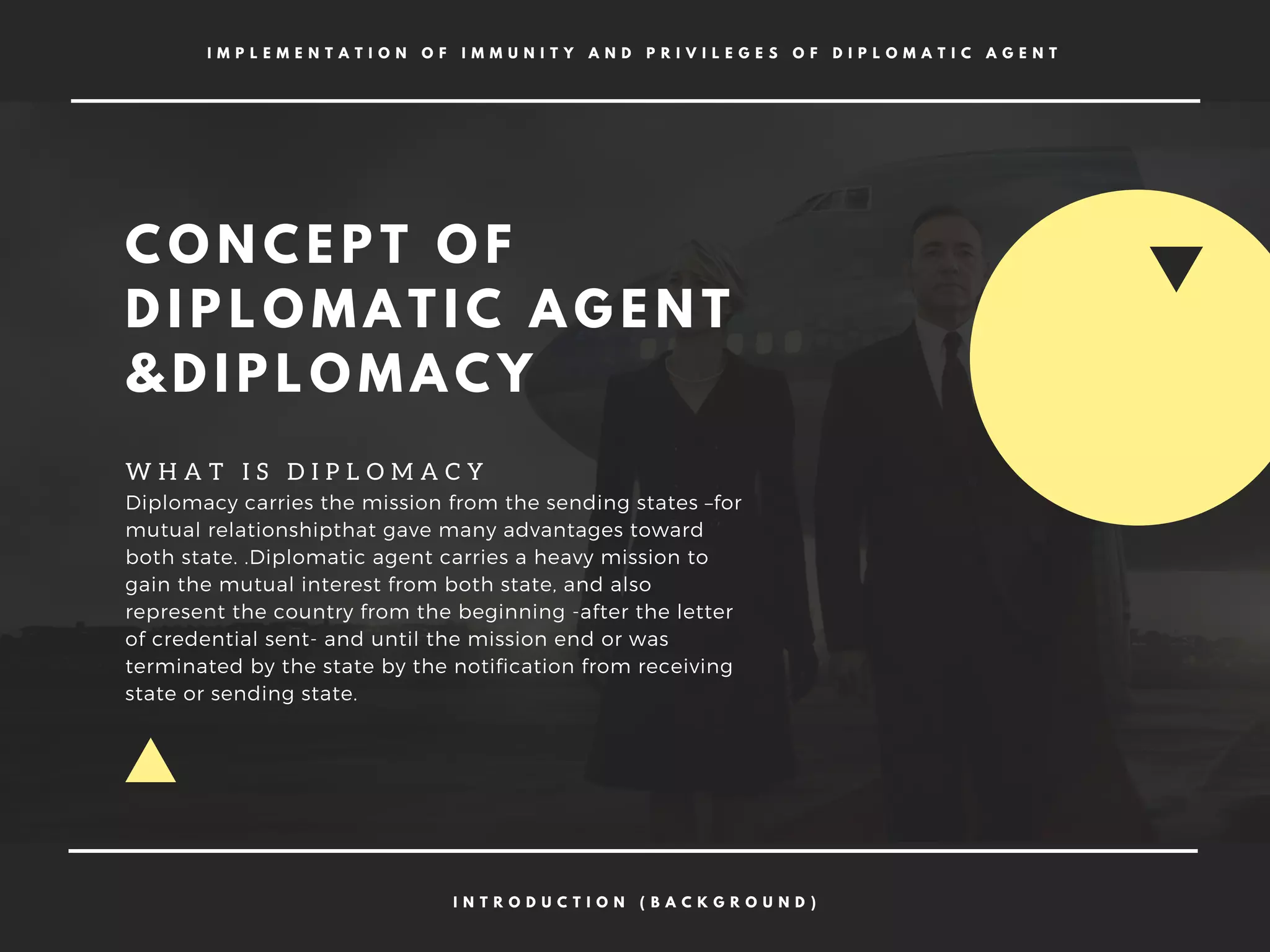 Implementation of Privileges and immunity of diplomatic agent | PPT