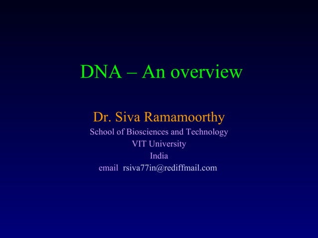 DNA -Genetic Material | PPT | Biological Sciences | Science