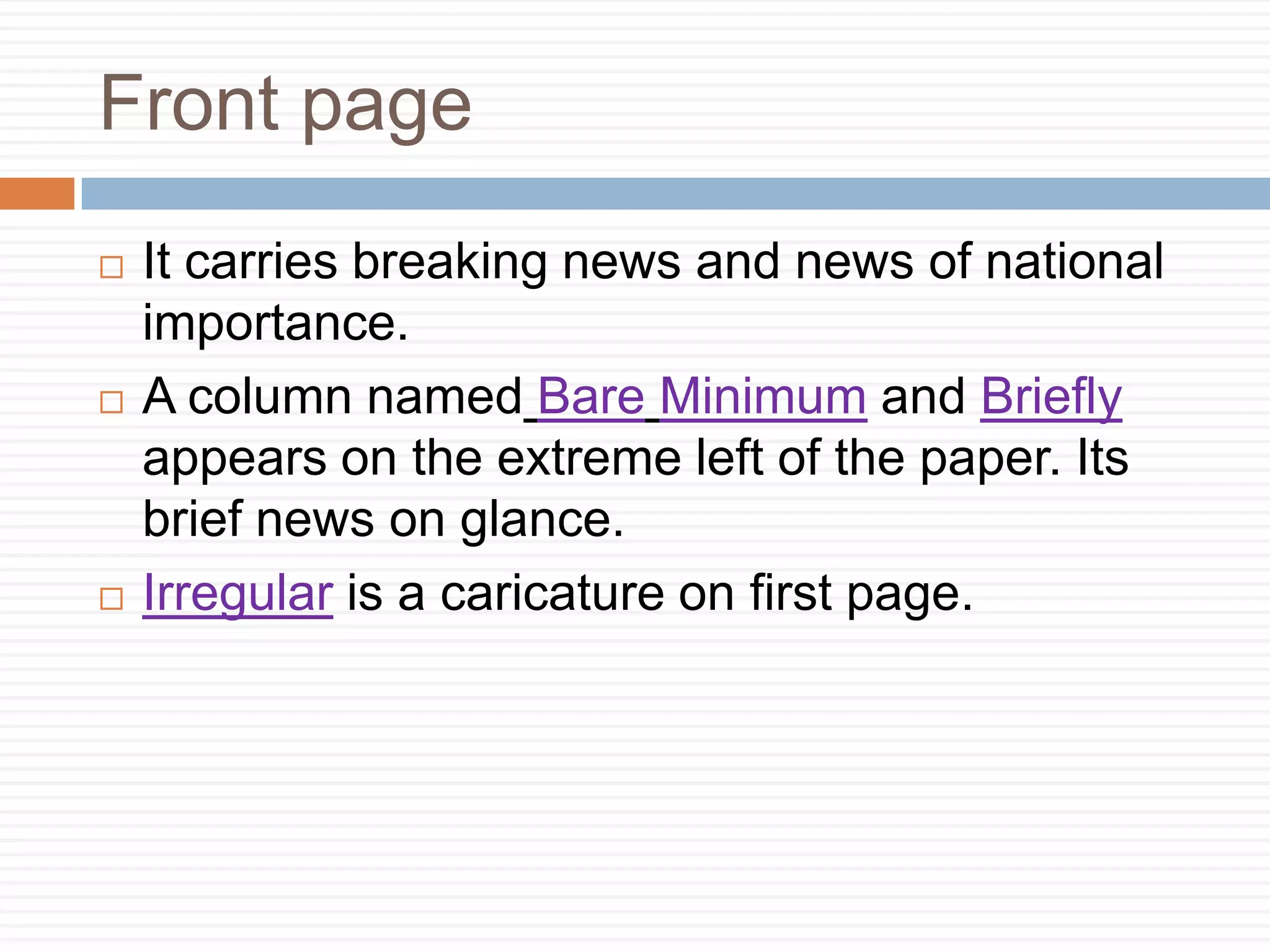 Dna- newspaper | PPTX | Business and Finance