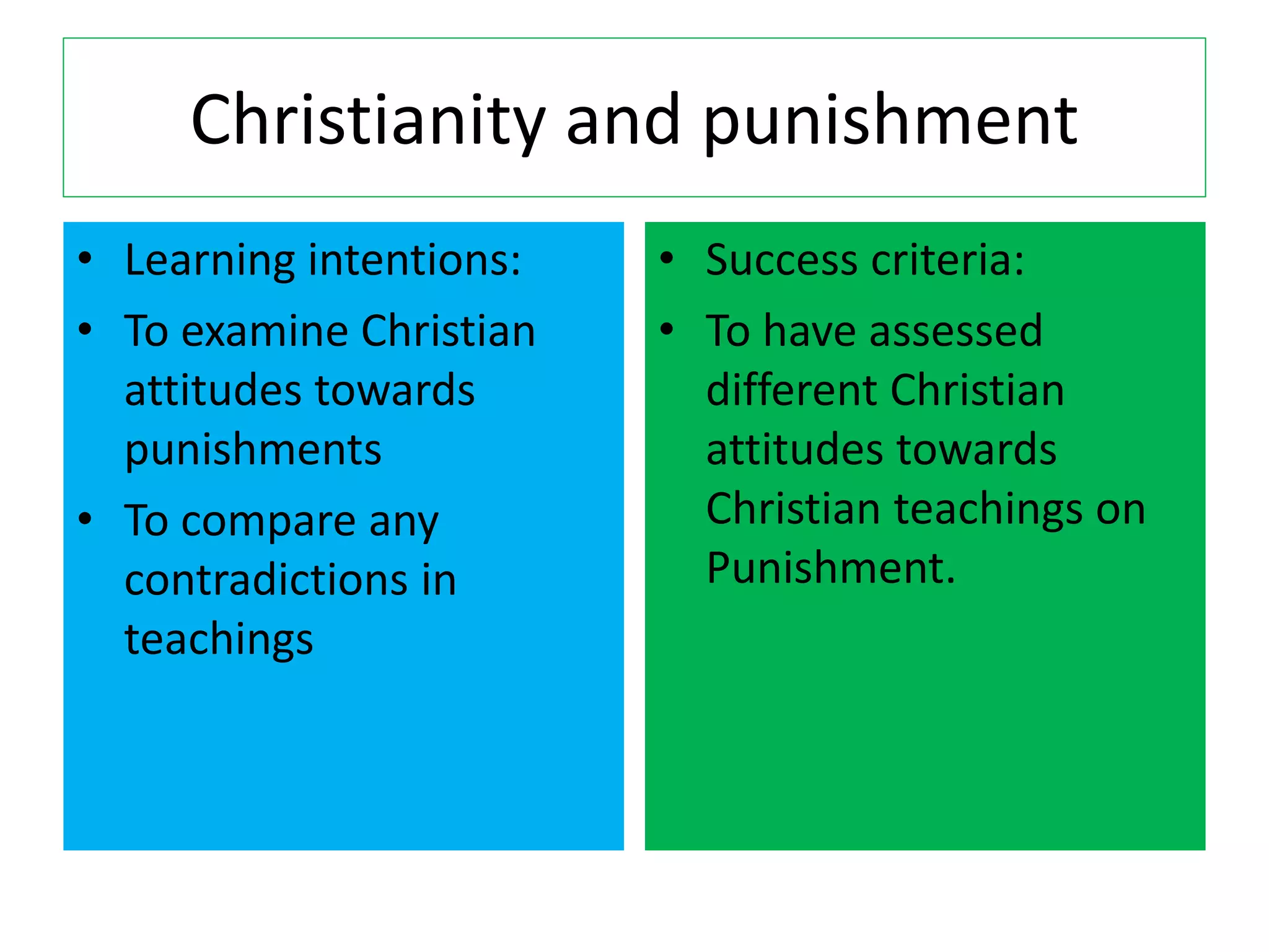 Religion and Authority- Christian Views- Capital Punishment | PPT