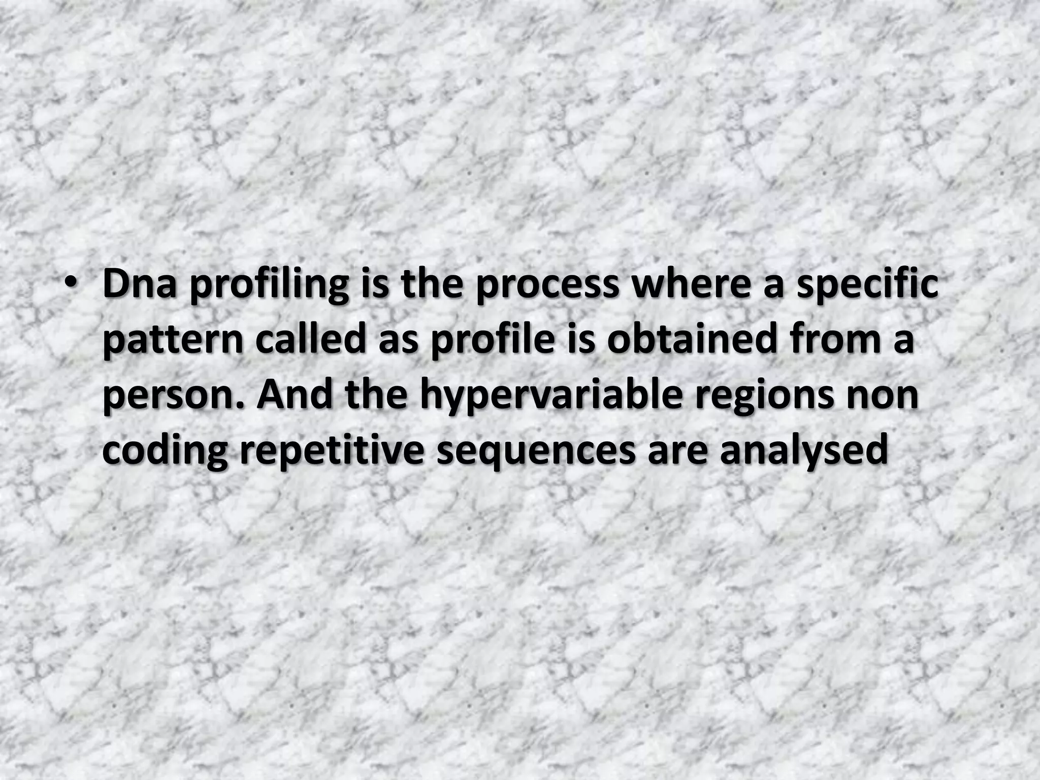 Forensic DNA Profiling | PPTX