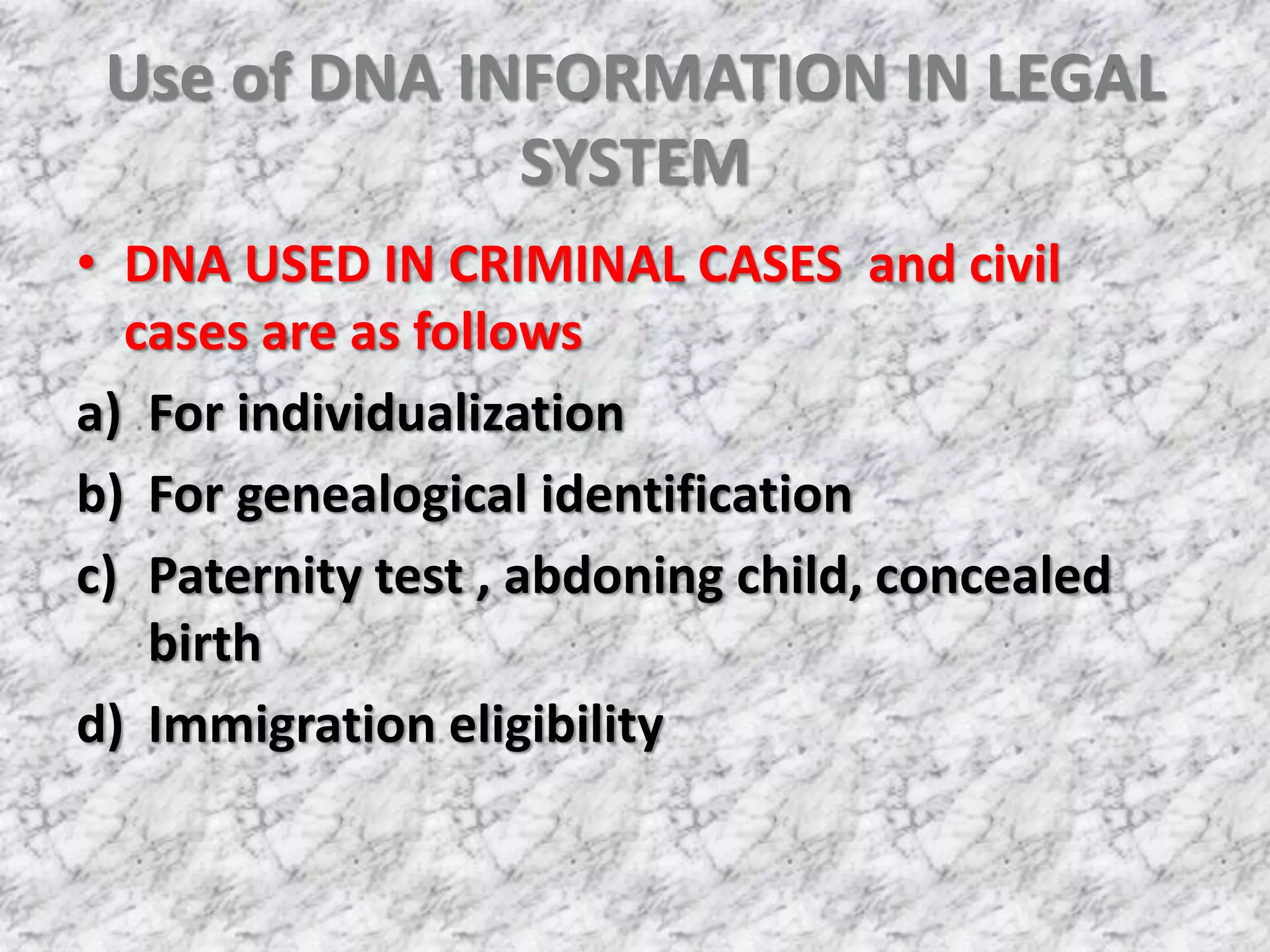 Forensic DNA Profiling | PPTX