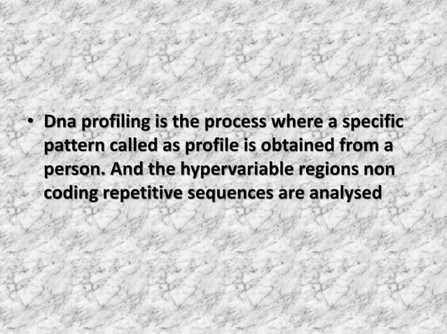 Forensic Dna Profiling Pptx