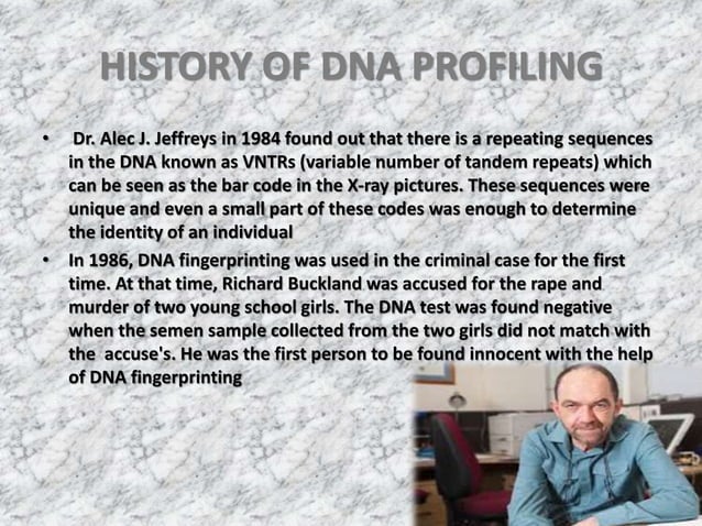 Forensic Dna Profiling Pptx Genealogy And Ancestry Hobbies And Interests