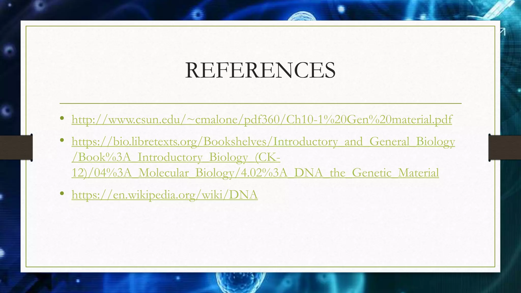 DNA as genetic material | PPTX