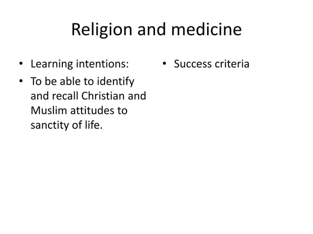 Religion and Medicine- Lesson 1- intro | PPTX | Islam | Religion ...