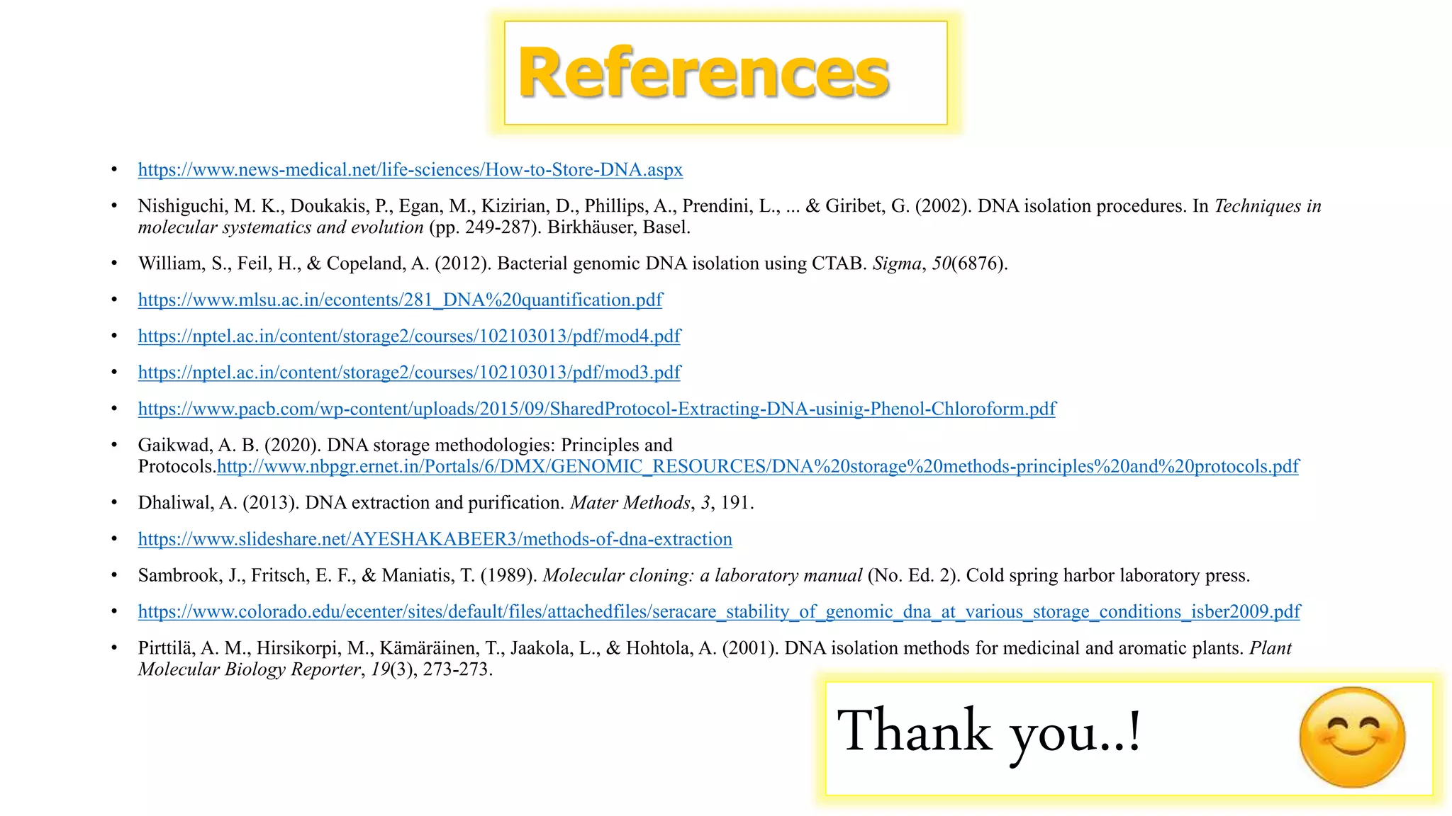 Dna Basics On Isolation Quantification Storage Pptx Biological Sciences Science