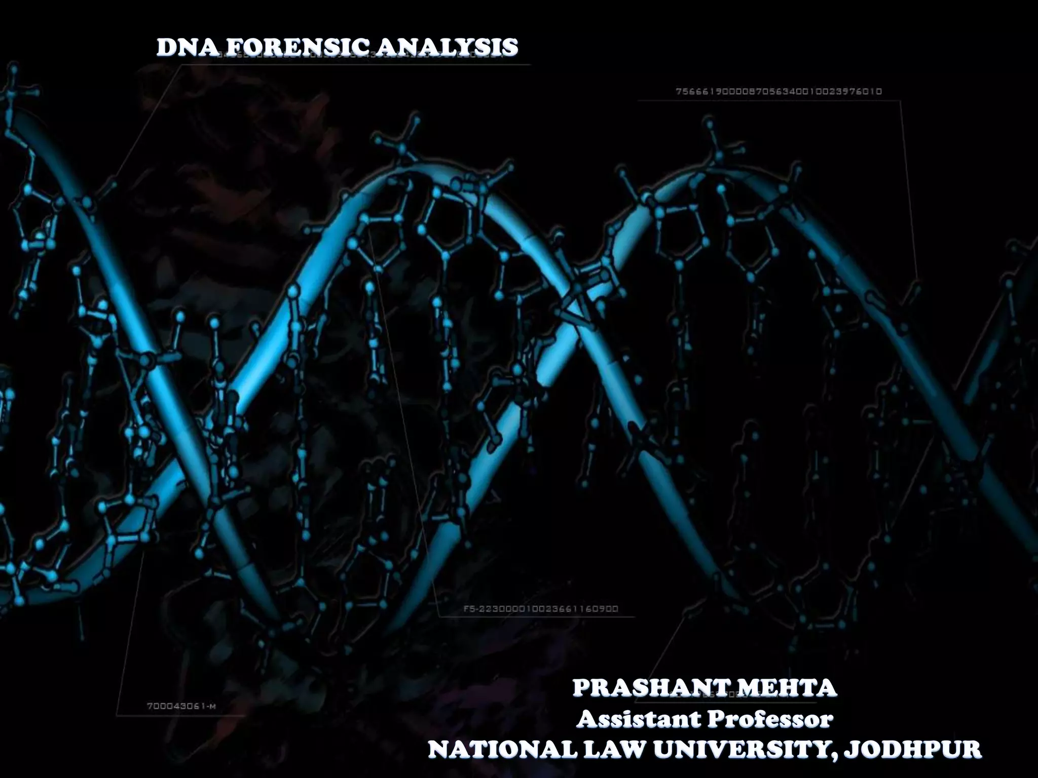 DNA FORENSIC ANALYSIS | PPTX