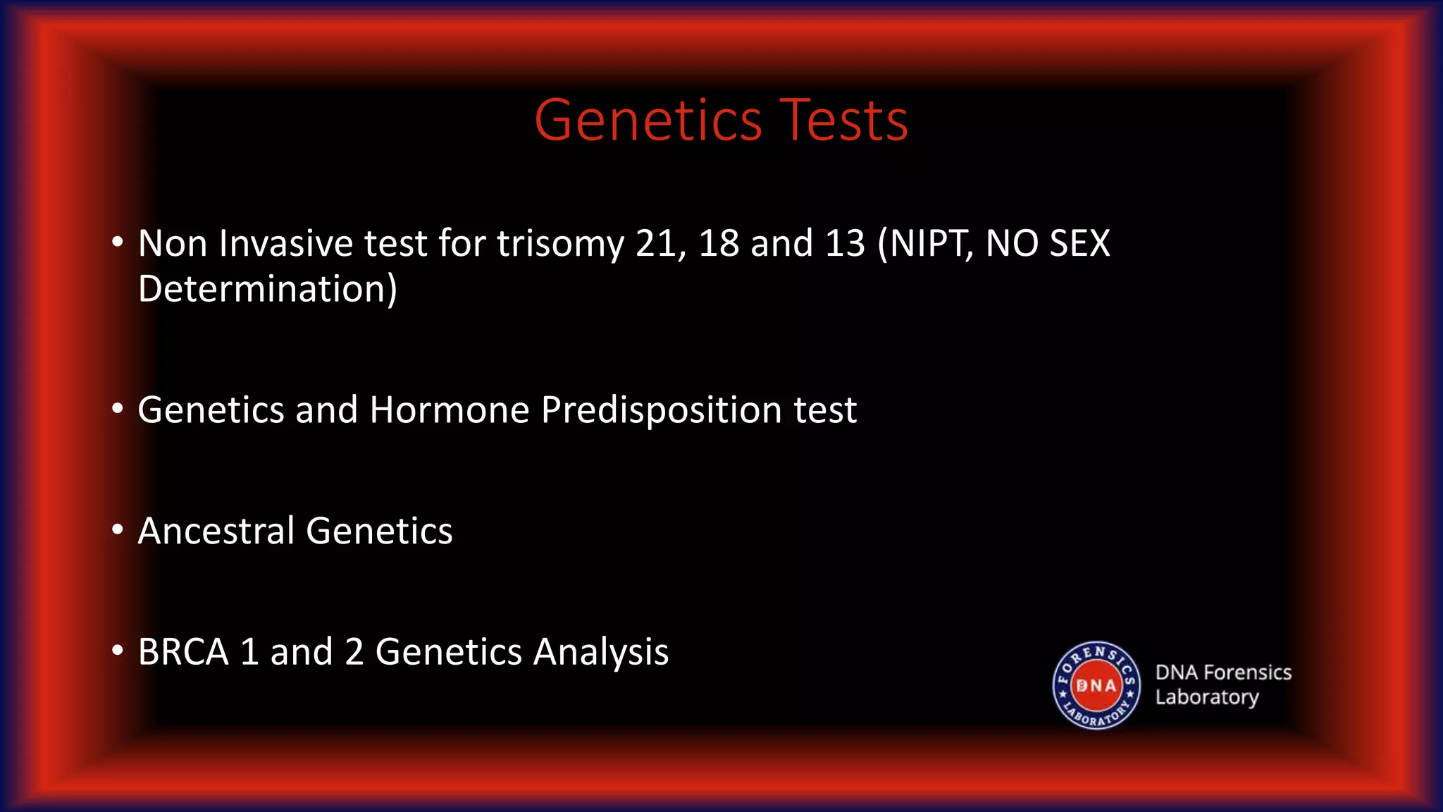 Dna Forensics Lab | PPTX