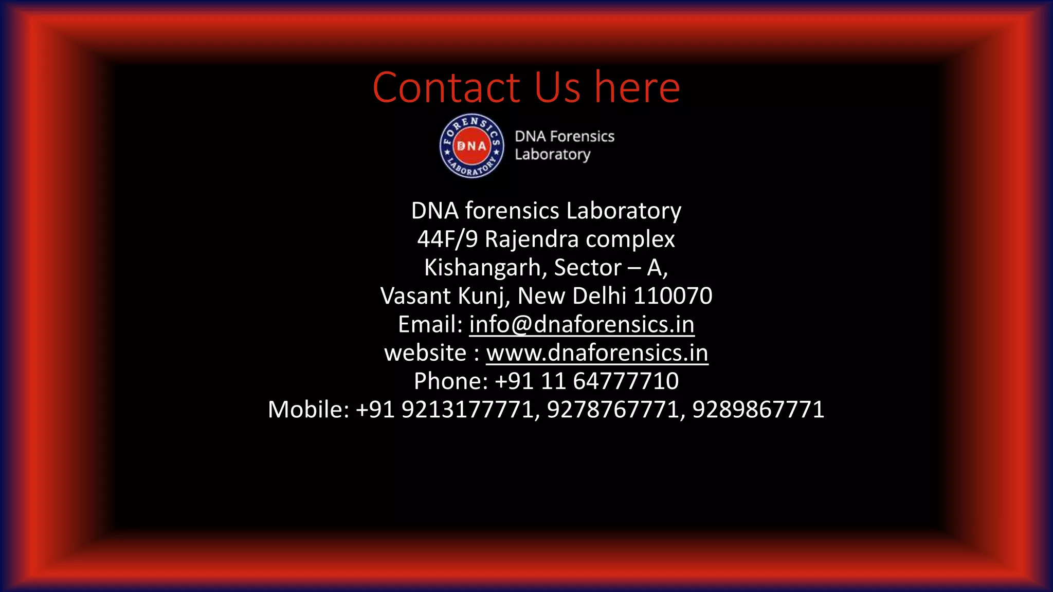 Dna Forensics Lab | PPTX