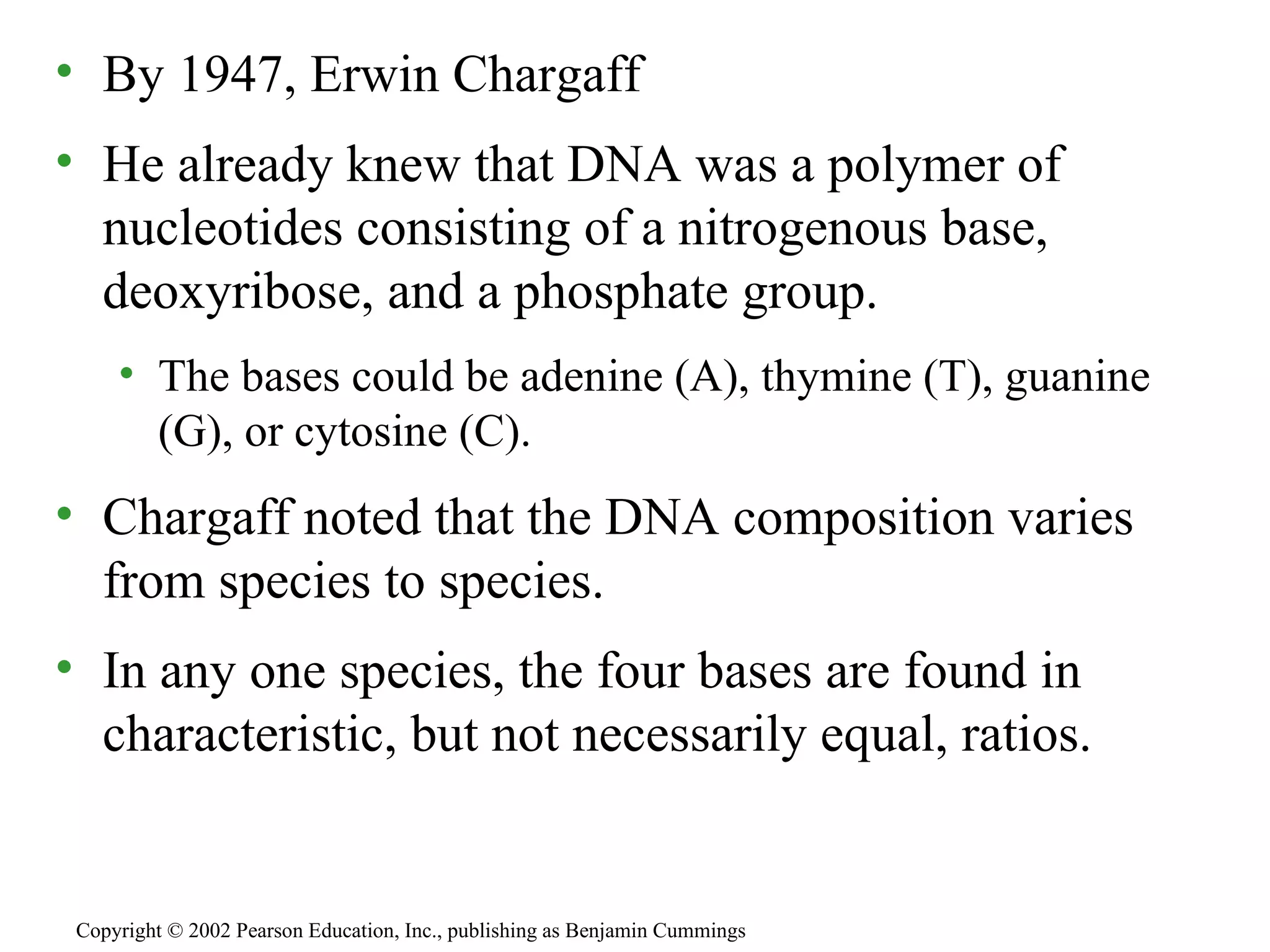 Dna History And Replication Review | PPT | Chemistry | Science