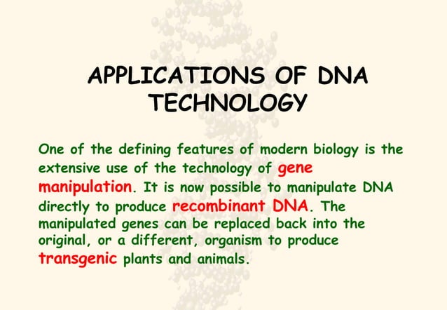 DNA Technology | PPT