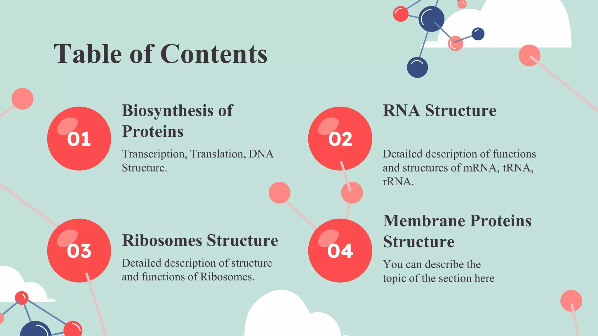 DNA- Transcription and Tranlation, RNA, Ribosomes and membrane proteins ...