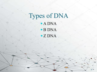 DNA structure and types | PPTX | Chemistry | Science